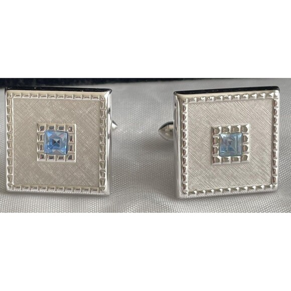 SWANK | Accessories | Swank Vintage Cufflinks Brushed Silver Tone ...